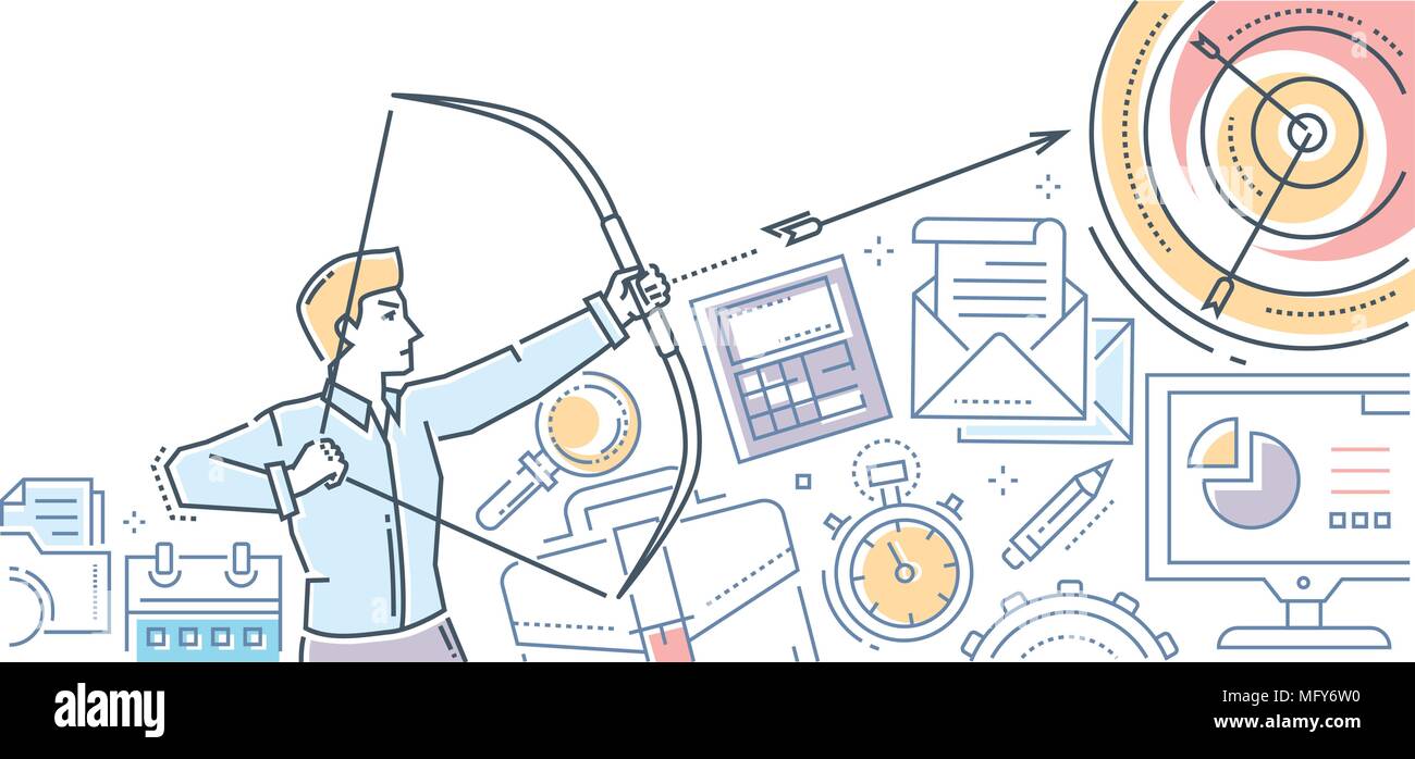 Archery hitting target Stock Vector Images - Alamy