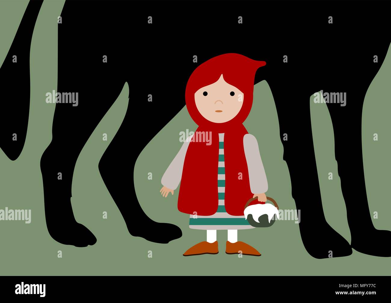 Background with a theme alluding to the Red Capuchin story. Vector ...