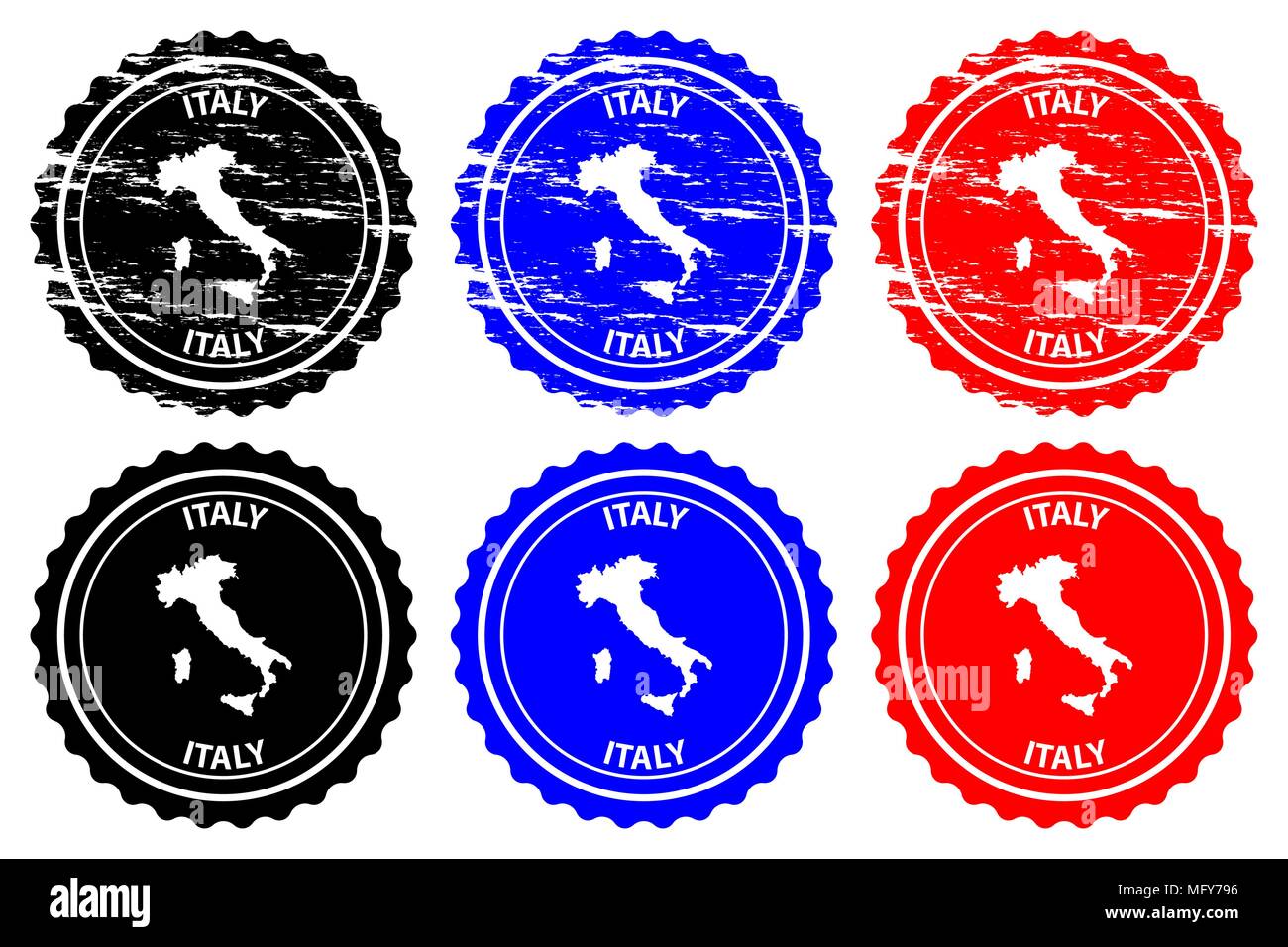 Passport stamp italy Stock Vector Images - Alamy