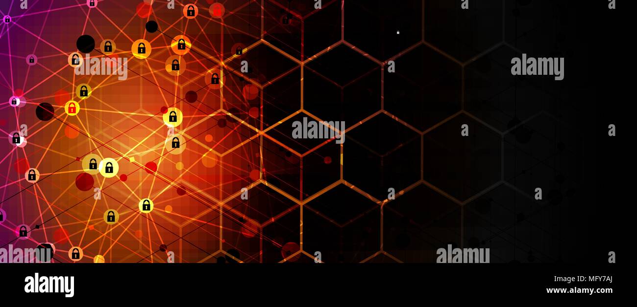 Technology security concept. Modern safety digital background ...