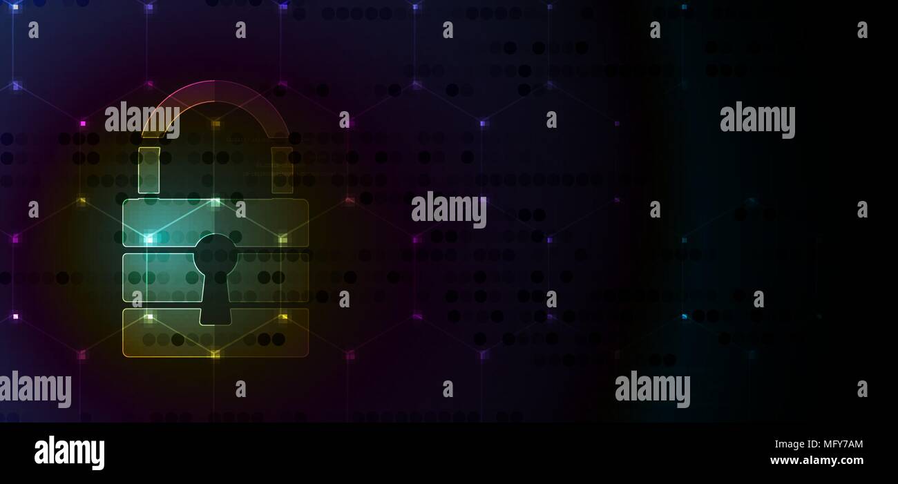 Technology security concept. Modern safety digital background ...
