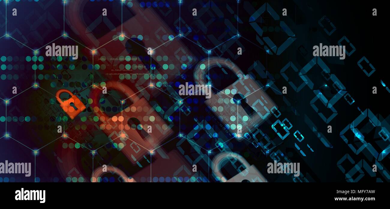 Technology security concept. Modern safety digital background ...