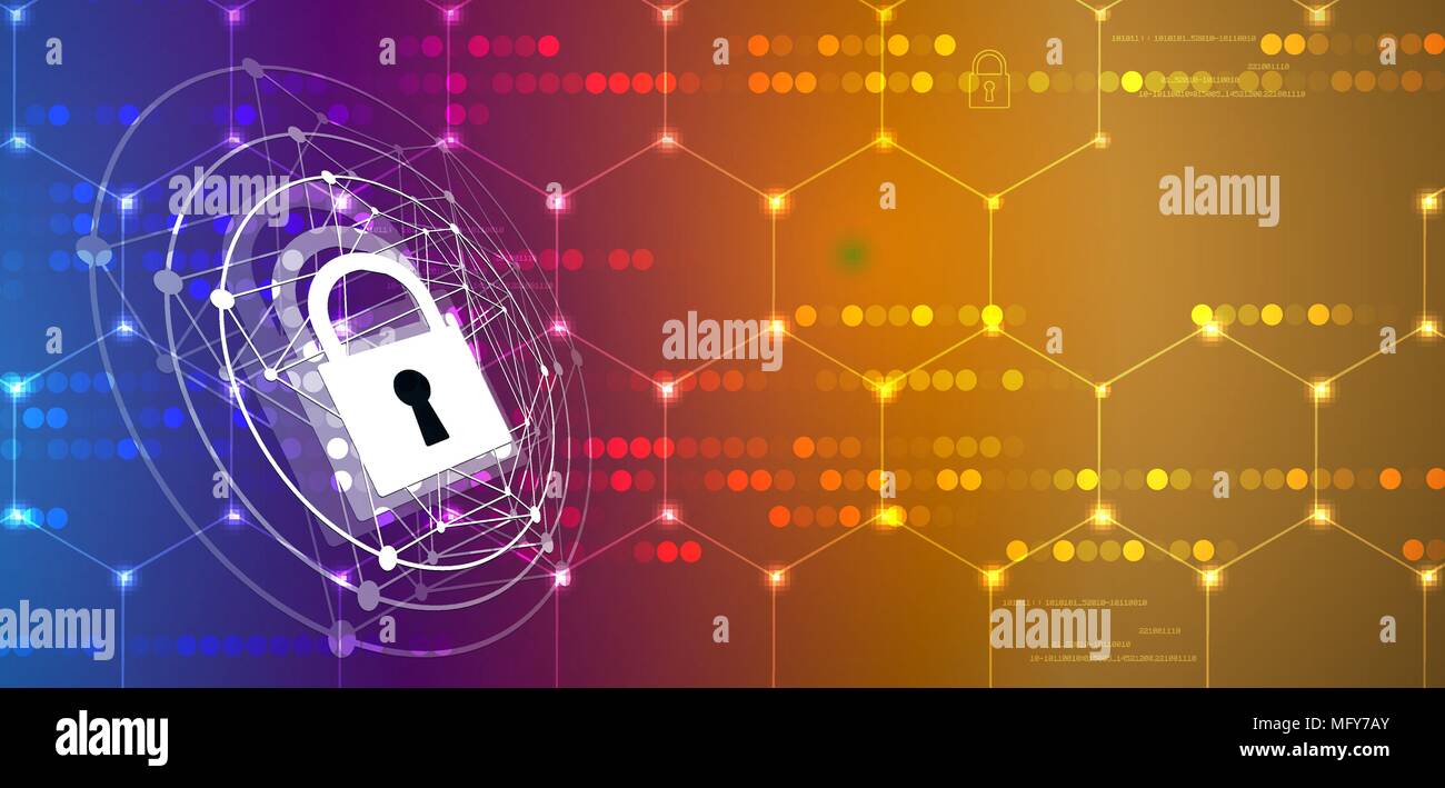 Technology security concept. Modern safety digital background ...