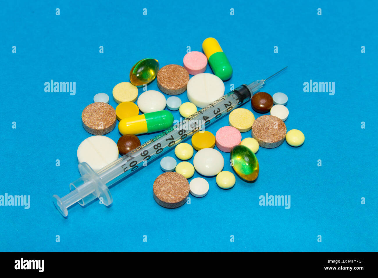 Opioid epidemic .Opioid Pills. Drug abuse Concept - different colored ...