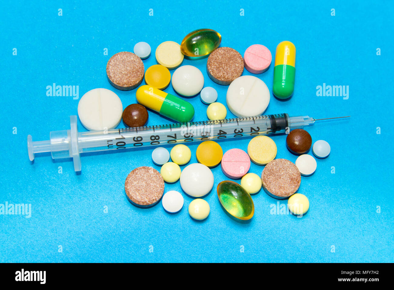 Opioid epidemic .Opioid Pills. Drug abuse Concept - different colored ...