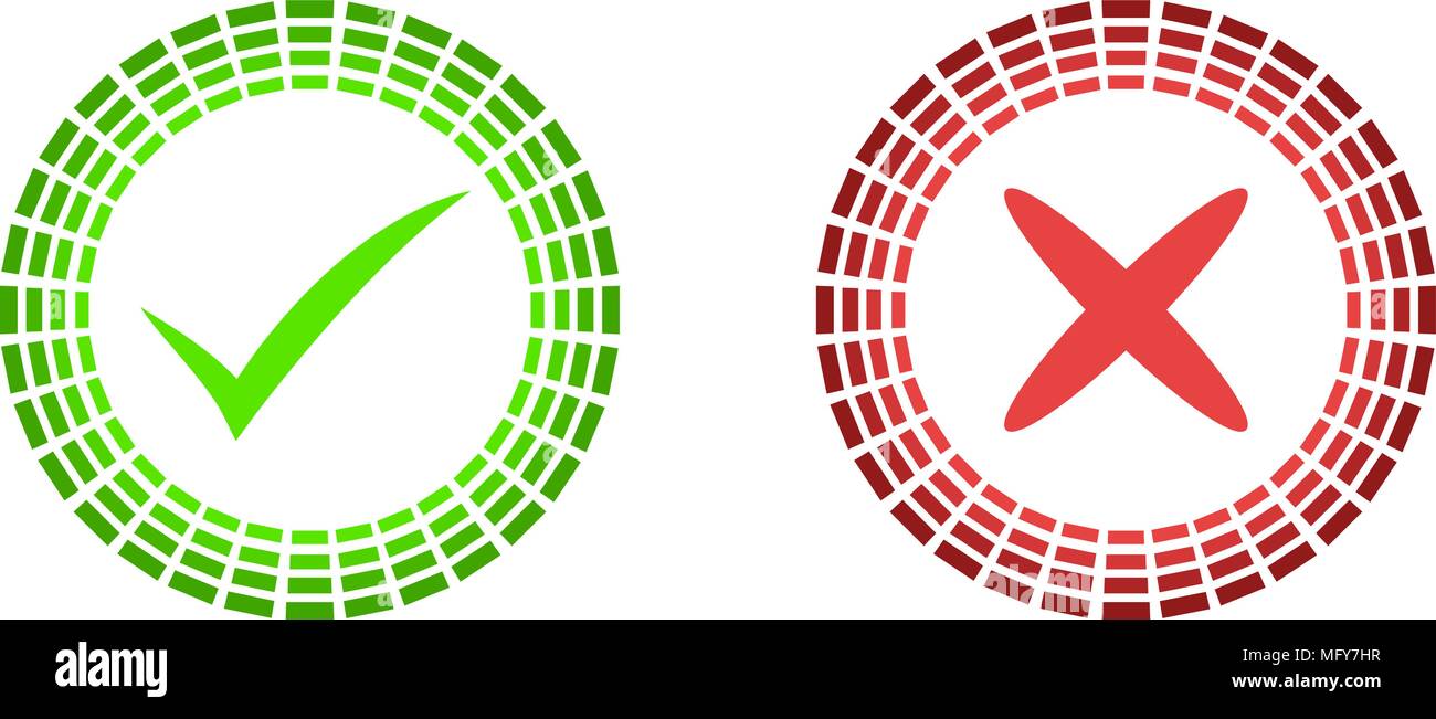 Check mark and X mark icon vector eps10 Stock Vector Image & Art - Alamy