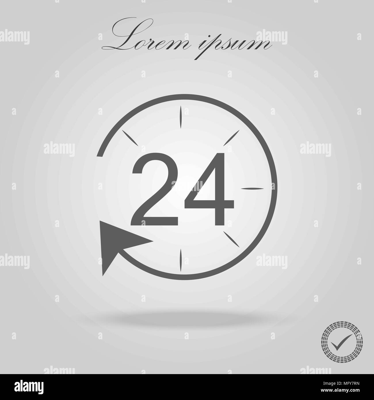 24h icon isolated on white background. Vector stock Stock Vector Image ...