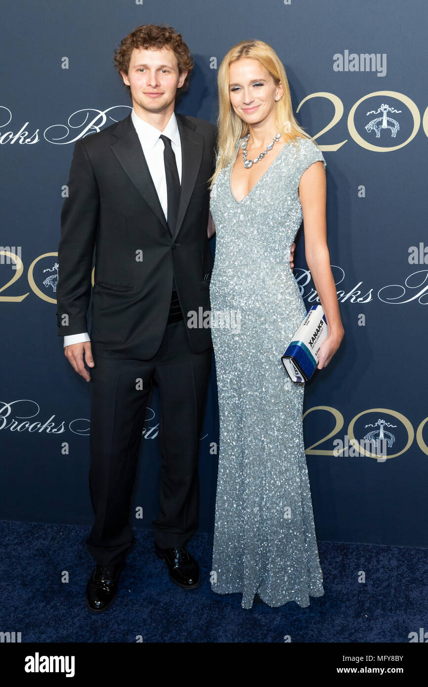 New York, NY - April 25, 2018: Warren Elgort and Kristin Simmons attend ...