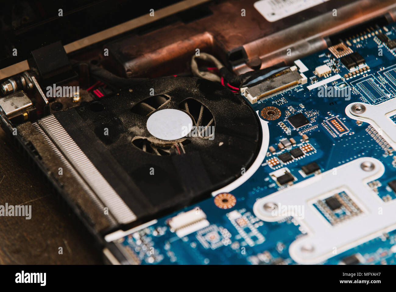 close up on burned cpu processor in laptop Stock Photo - Alamy