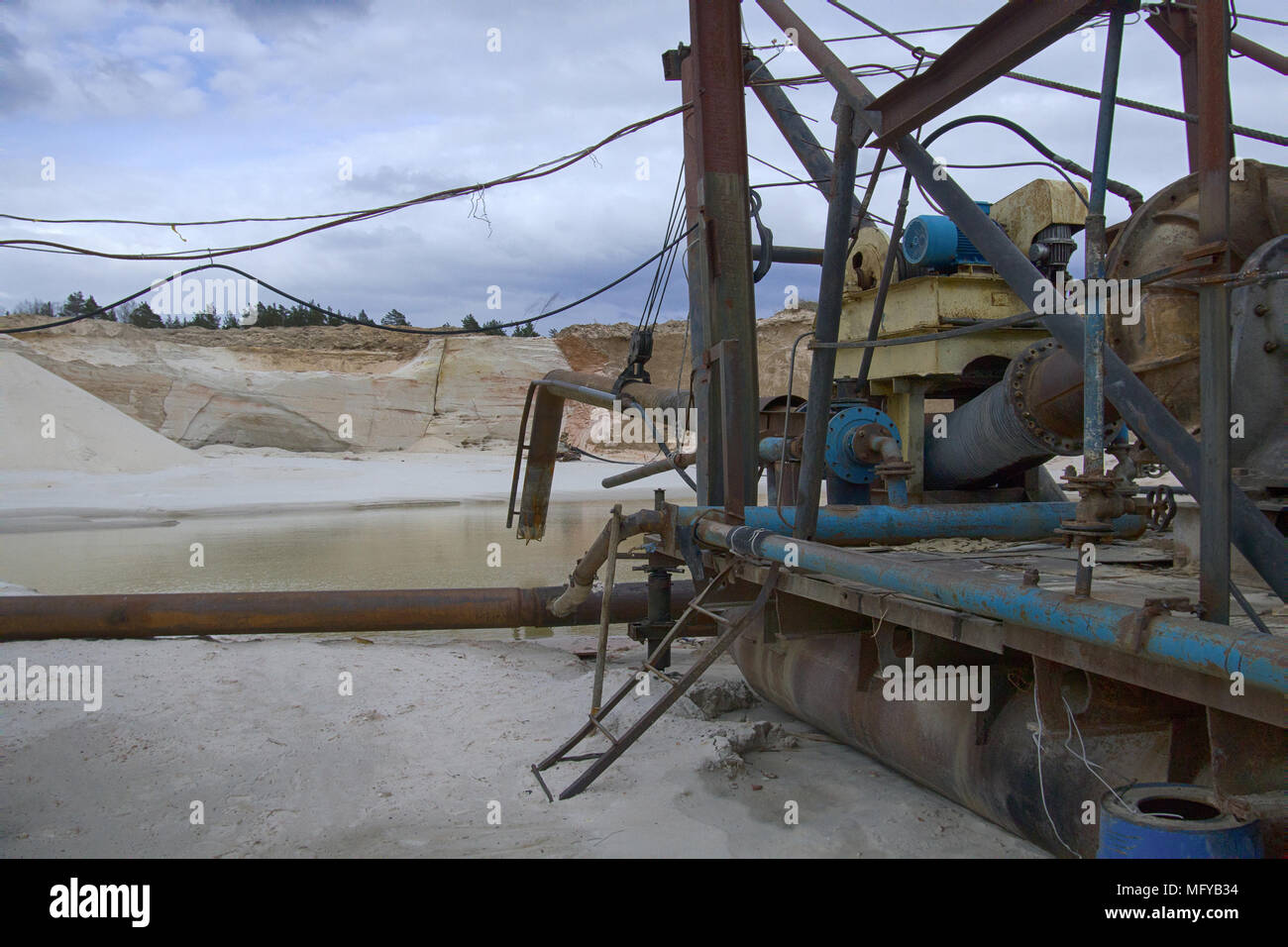 Sand extraction, sand quarry; sandpit; sand occurrence. Extraction ...