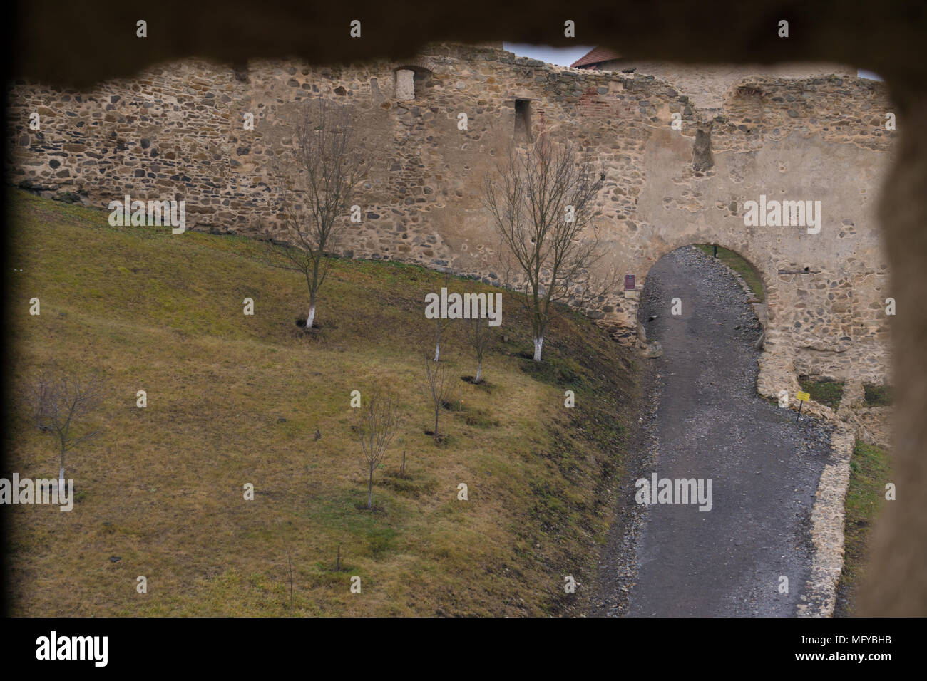 Inside of a fortress viewed from its window Stock Photo - Alamy