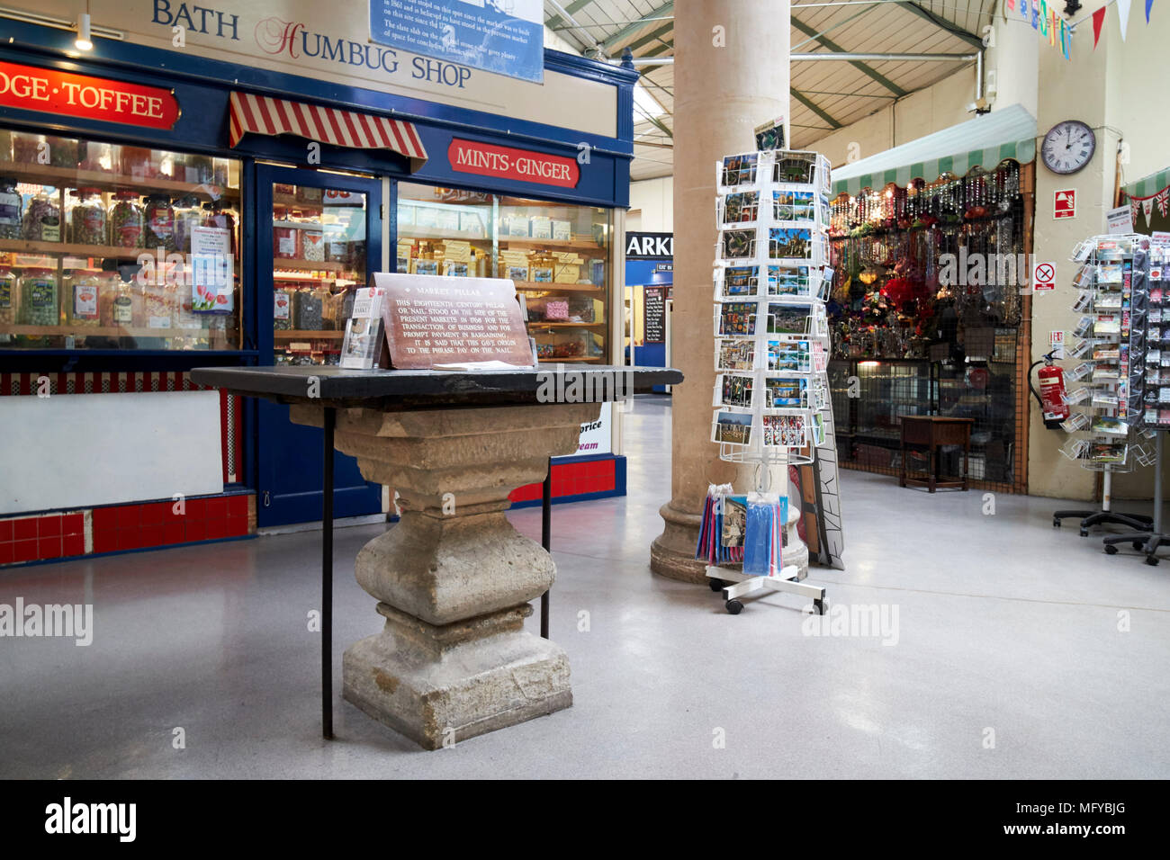 bath market pillar in bath guildhall indoor market england uk Stock ...