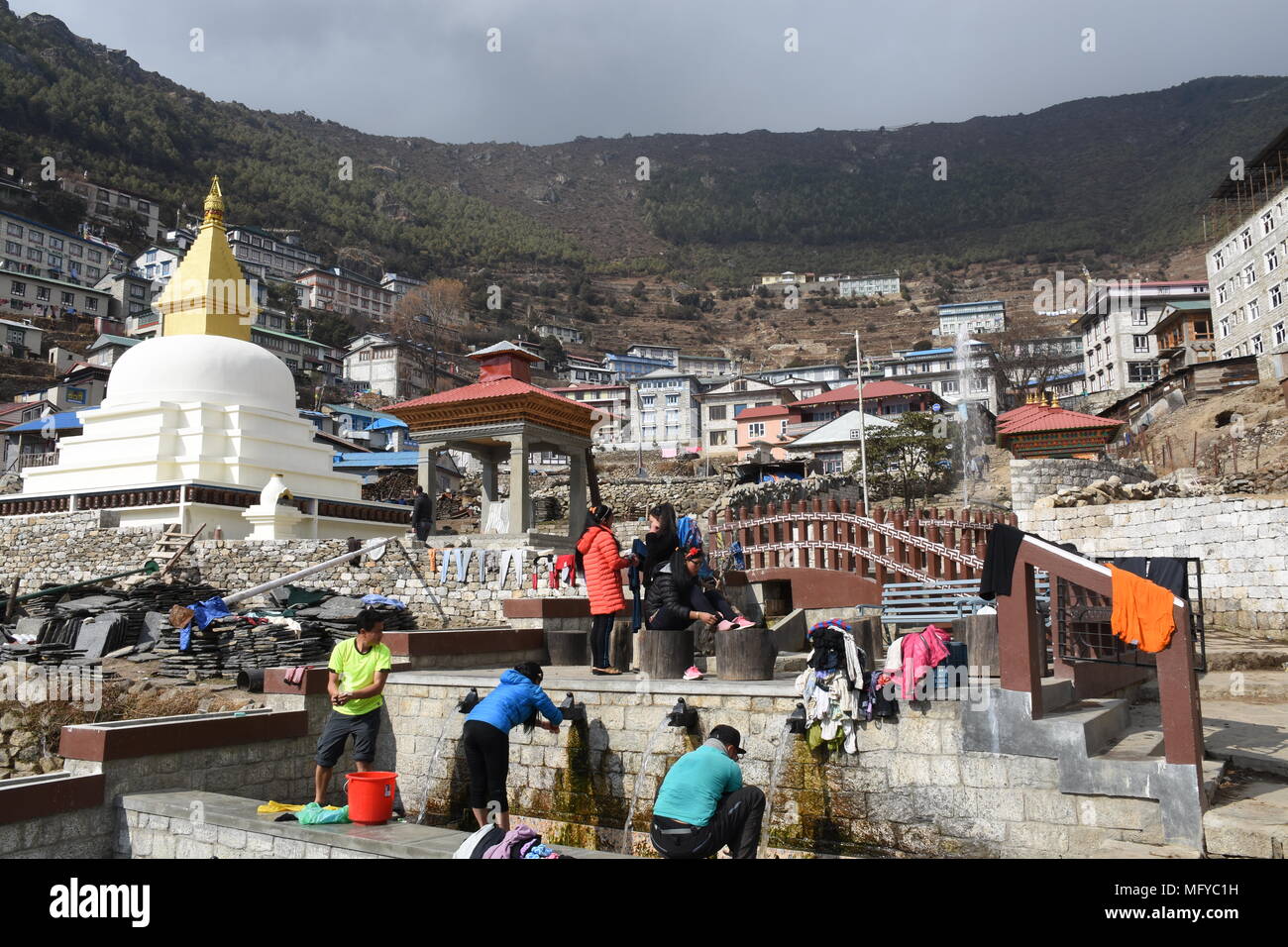 Washing clothes in a creek hi-res stock photography and images - Alamy