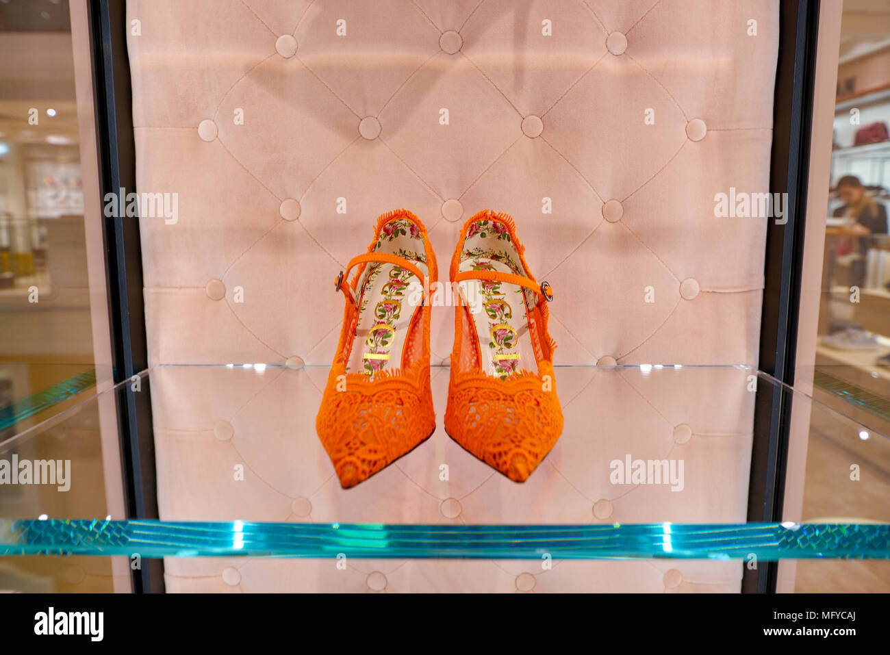 ROME, ITALY - CIRCA NOVEMBER, 2017: women's shoes on display at a ...