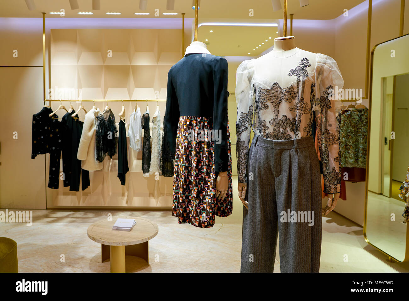 ROME, ITALY - CIRCA NOVEMBER, 2017: Chloe clothing on display at a ...