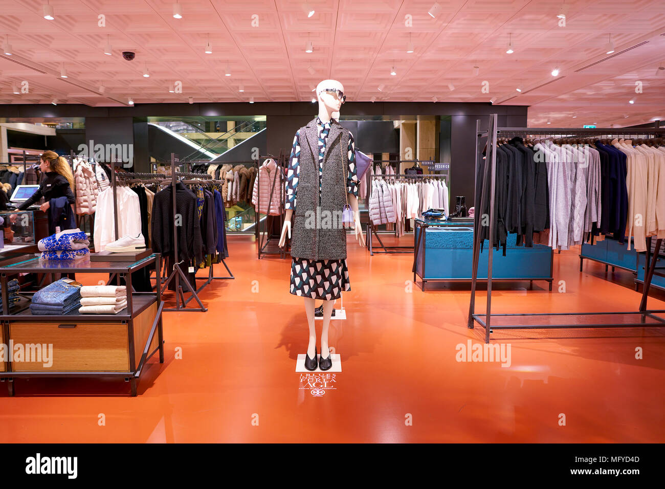 ROME, ITALY - CIRCA NOVEMBER, 2017: women's clothing on display at a ...