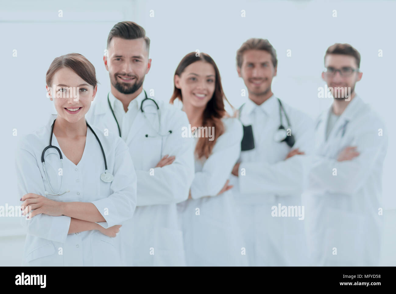 portrait of a successful group of doctors interns Stock Photo - Alamy