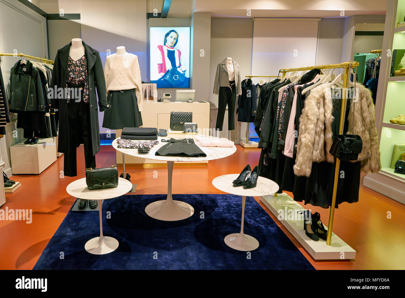 ROME, ITALY - CIRCA NOVEMBER, 2017: women's clothing on display at a ...
