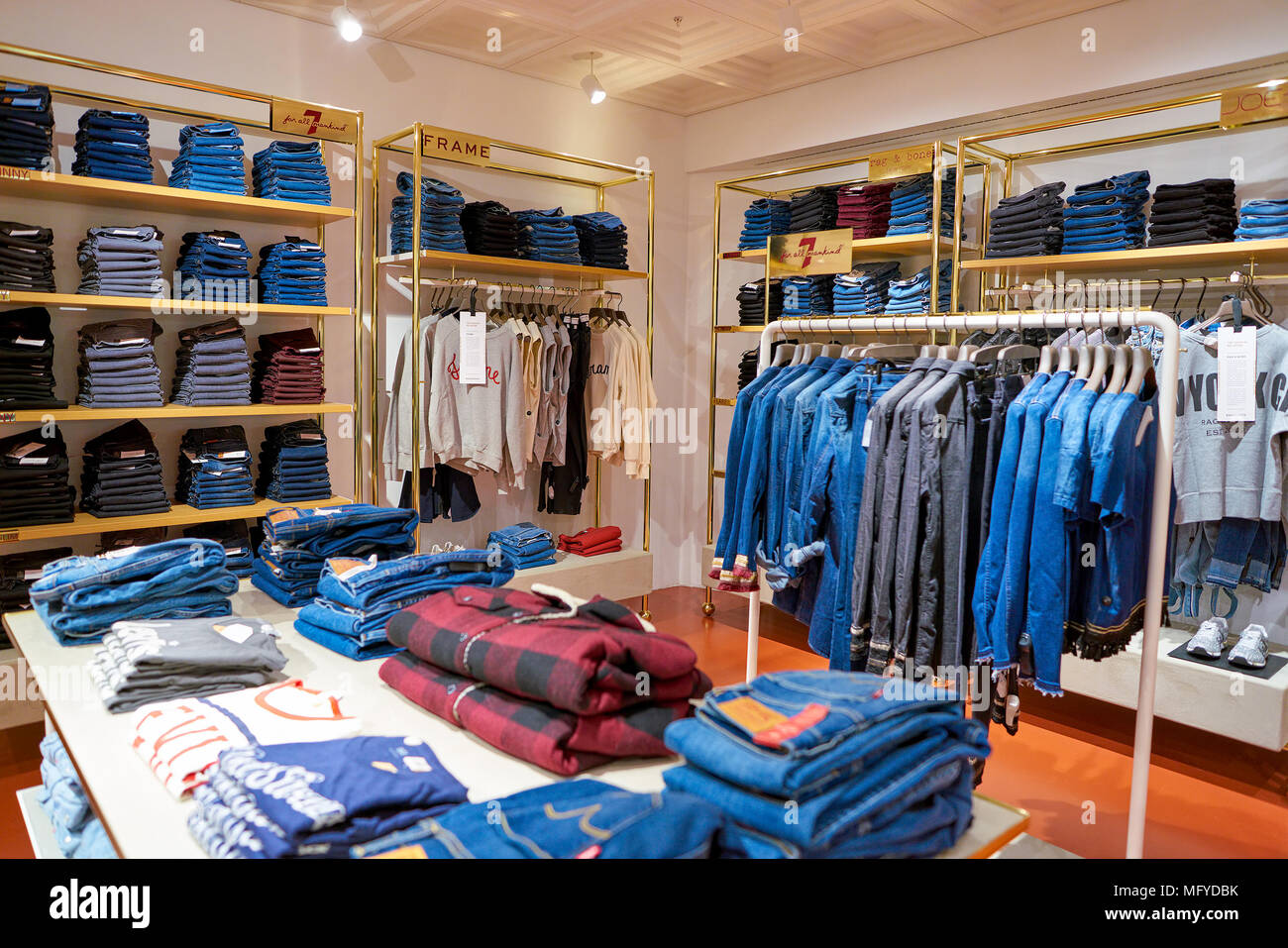 ROME, ITALY - CIRCA NOVEMBER, 2017: women's clothing on display at a ...