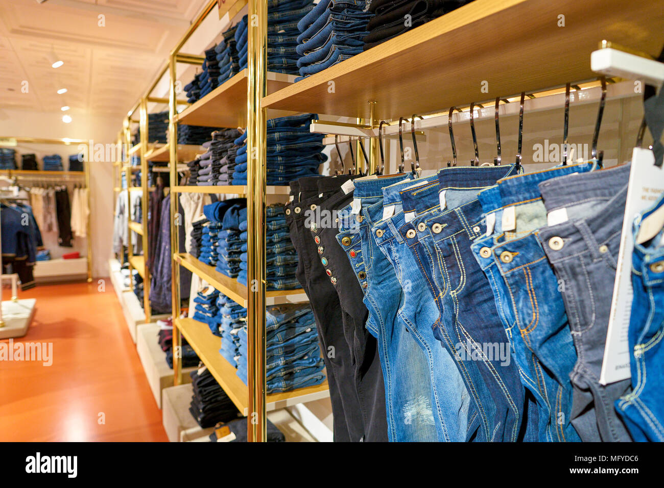 ROME, ITALY - CIRCA NOVEMBER, 2017: women's clothing on display at a ...