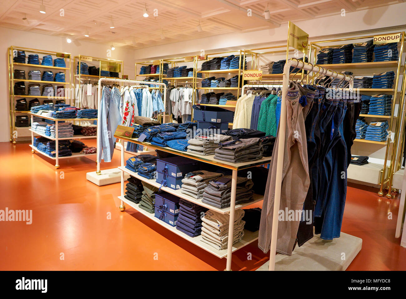 ROME, ITALY - CIRCA NOVEMBER, 2017: women's clothing on display at a ...