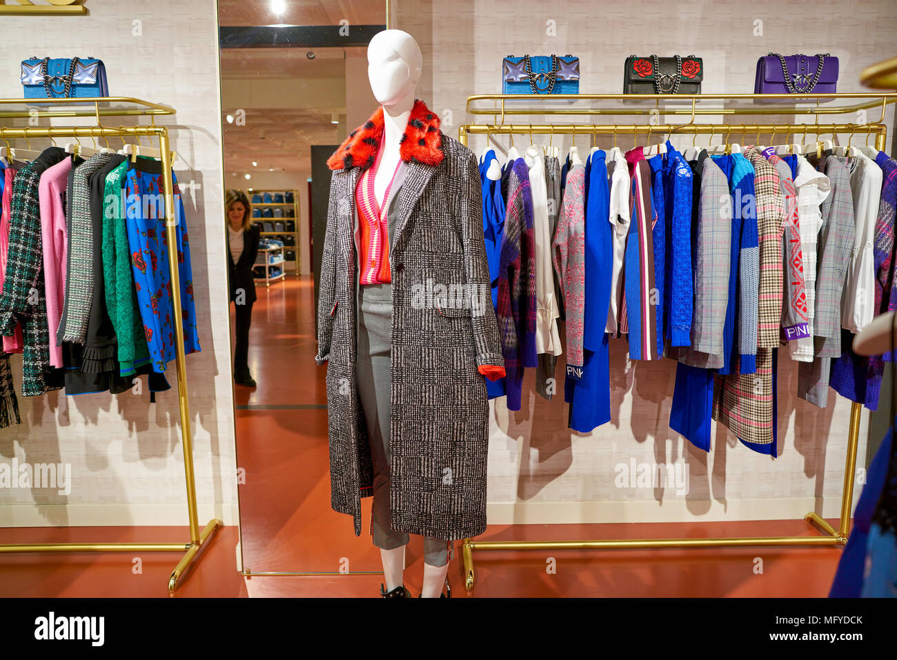ROME, ITALY - CIRCA NOVEMBER, 2017: women's clothing on display at a ...