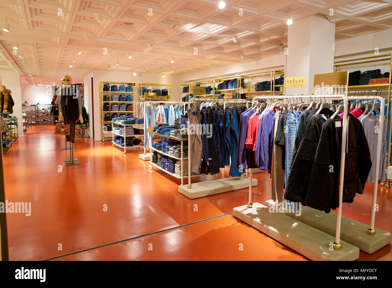 ROME, ITALY - CIRCA NOVEMBER, 2017: women's clothing on display at a ...