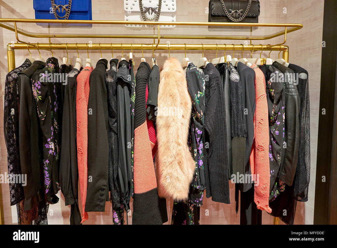 ROME, ITALY - CIRCA NOVEMBER, 2017: women's clothing on display at a ...