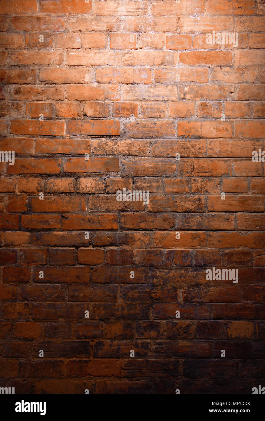 Vertical background of old brick wall texture Stock Photo - Alamy
