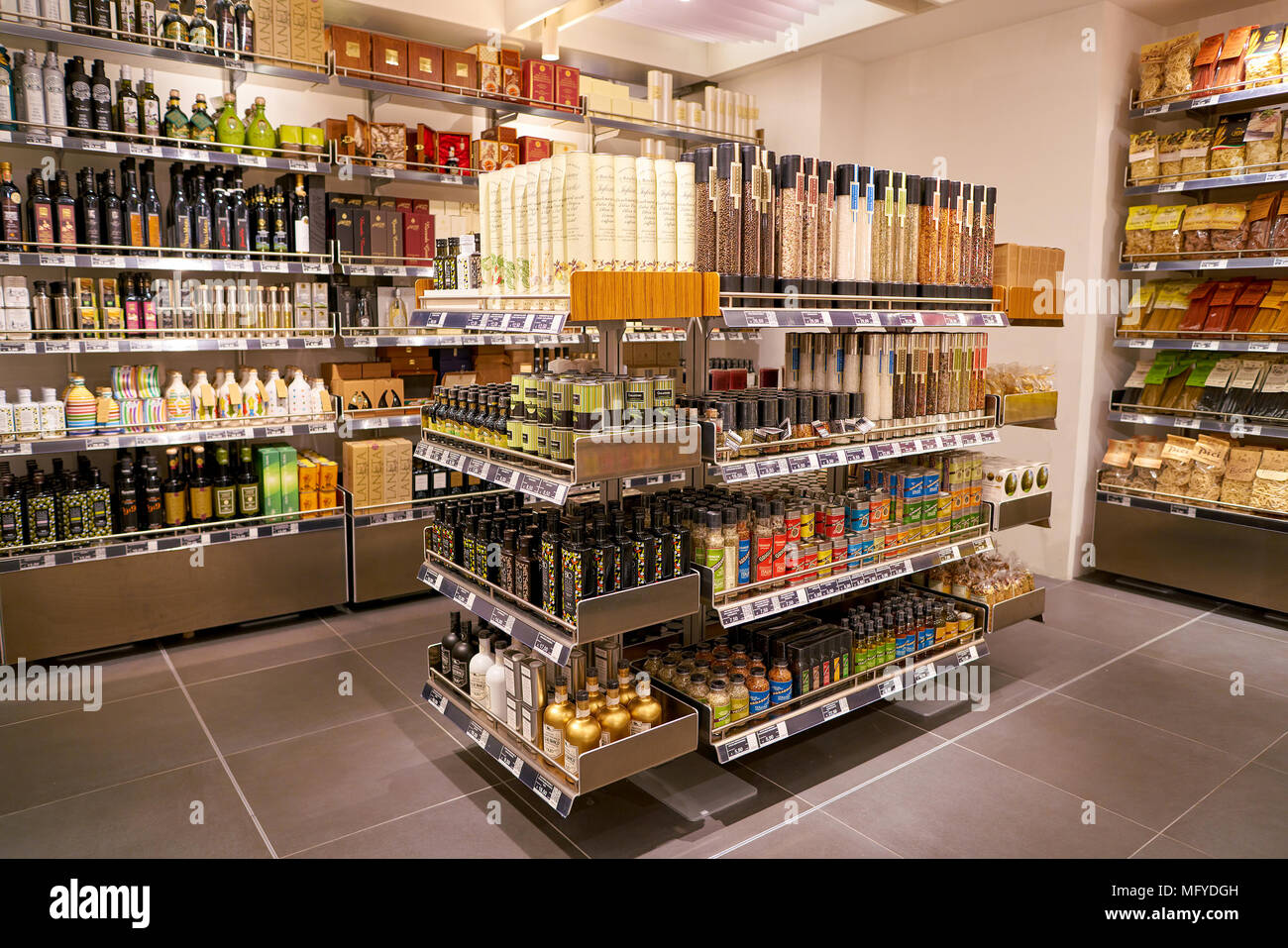 ROME, ITALY - CIRCA NOVEMBER, 2017: a variety of goods on display at a ...