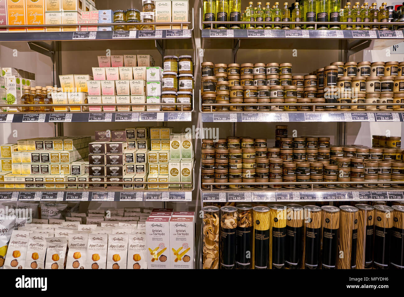 ROME, ITALY - CIRCA NOVEMBER, 2017: a variety of goods on display at a ...