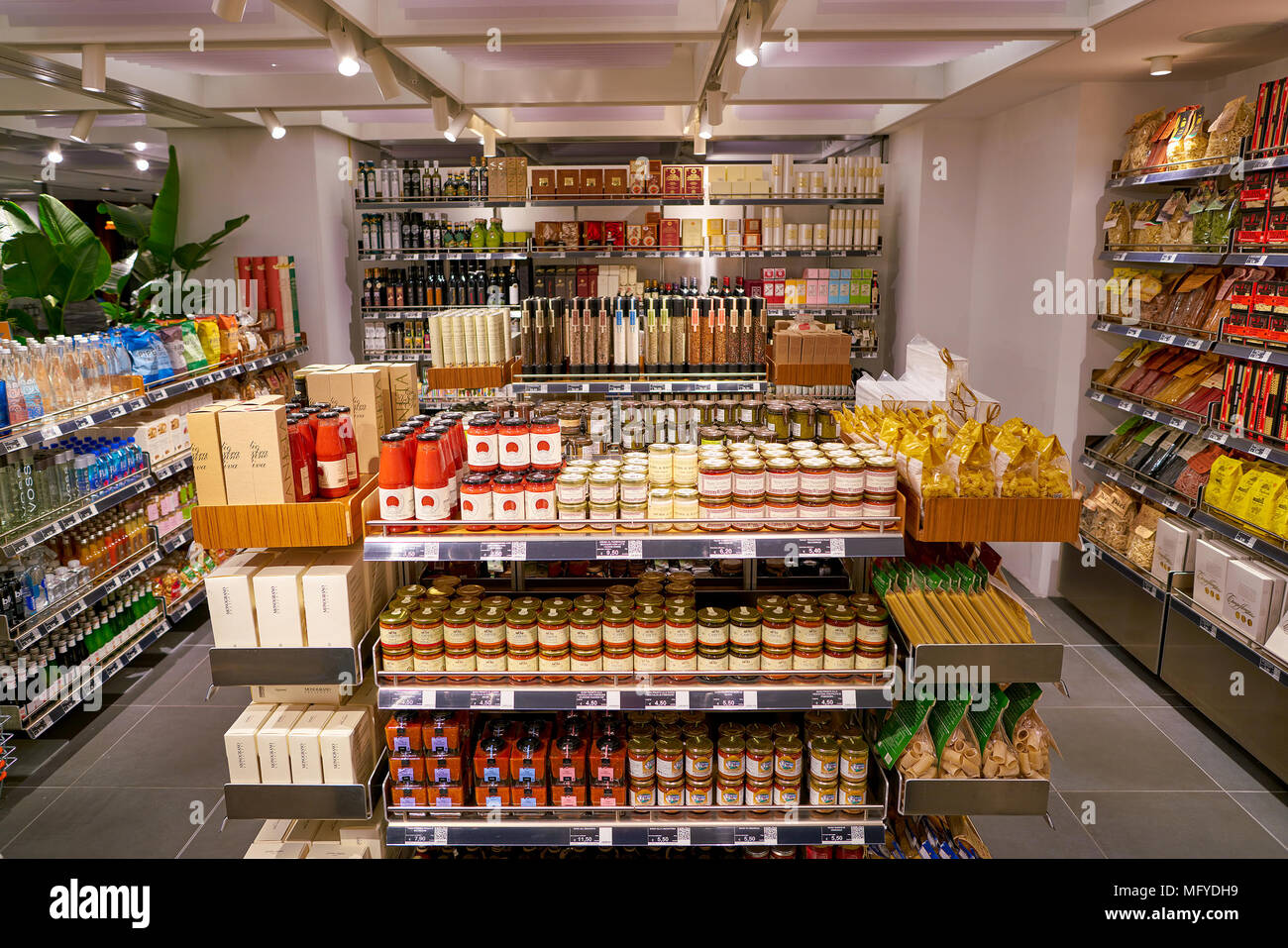 ROME, ITALY - CIRCA NOVEMBER, 2017: a variety of goods on display at a ...