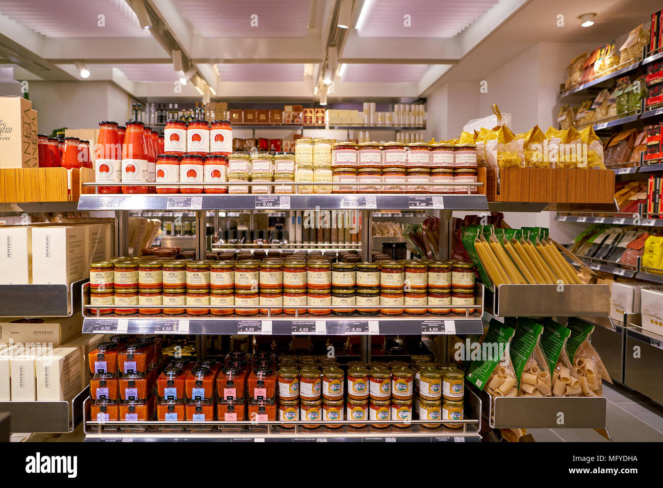 ROME, ITALY - CIRCA NOVEMBER, 2017: a variety of goods on display at a ...