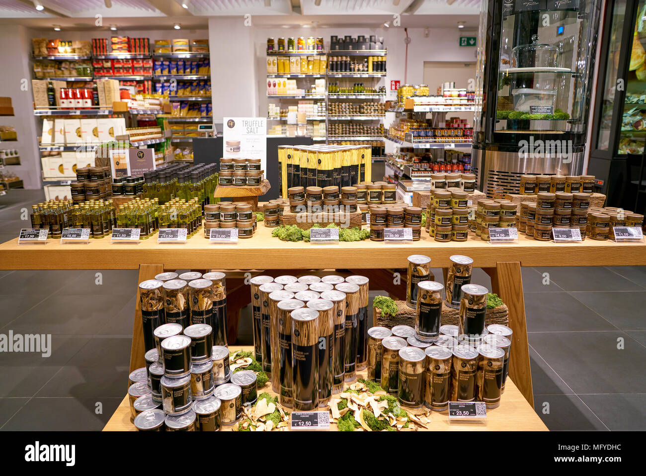 ROME, ITALY - CIRCA NOVEMBER, 2017: a variety of goods on display at a ...