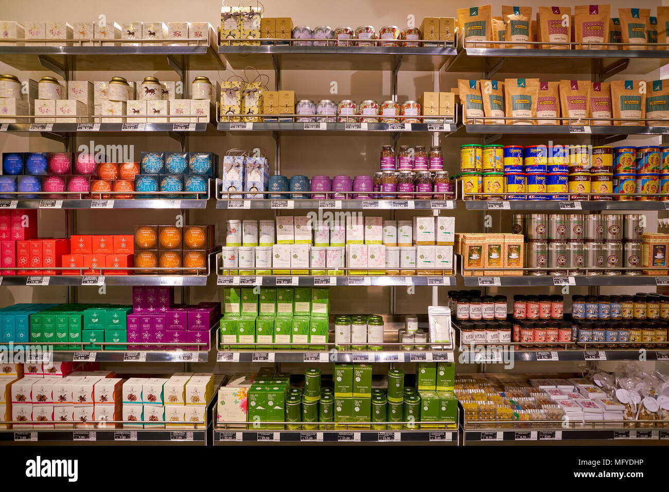 ROME, ITALY - CIRCA NOVEMBER, 2017: a variety of tea on display at a ...