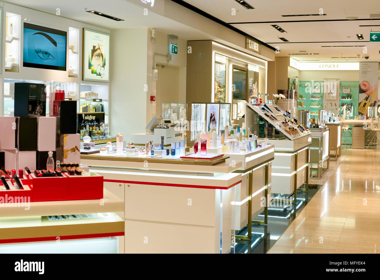 ROME, ITALY - CIRCA NOVEMBER, 2017: Sisley cosmetics sit on display at ...