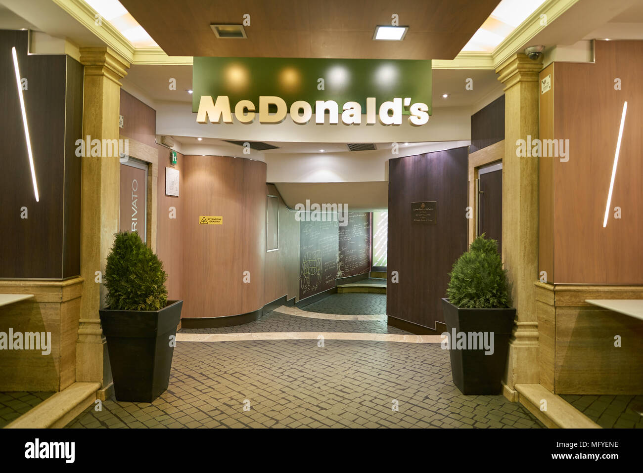 ROME, ITALY - CIRCA NOVEMBER, 2017: inside McDonald's restaurant in ...