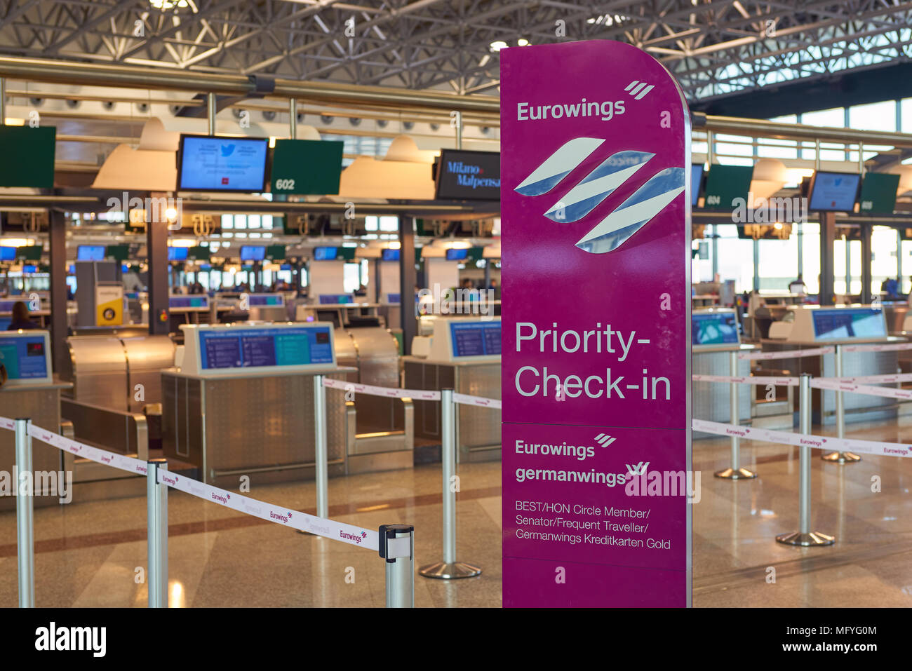 Eurowings check hi-res stock photography and images - Alamy