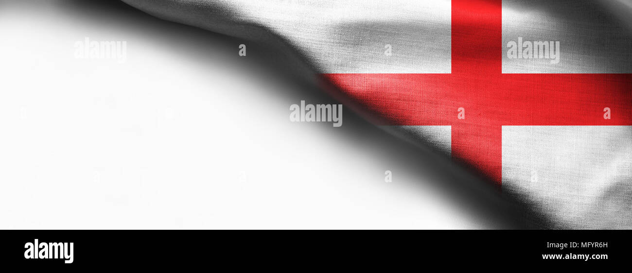Fabric Flag of England on white background Stock Photo - Alamy