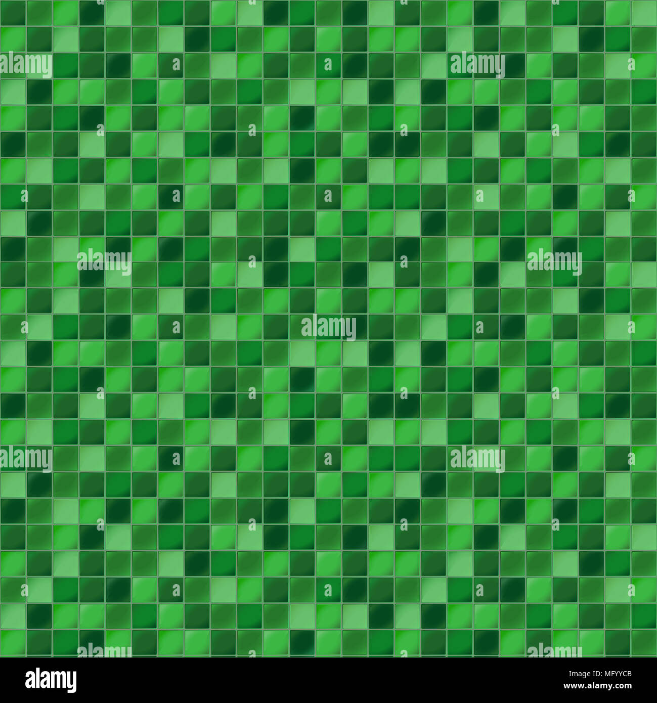 Green Mosaic Tiles Texture