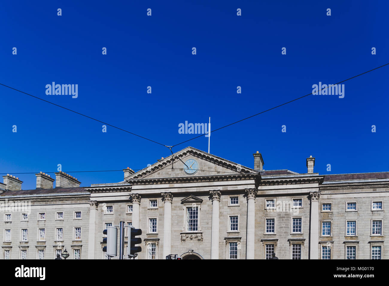 DUBLIN, IRELAND- April 25th, 2018: exterior of the famous Trinity ...