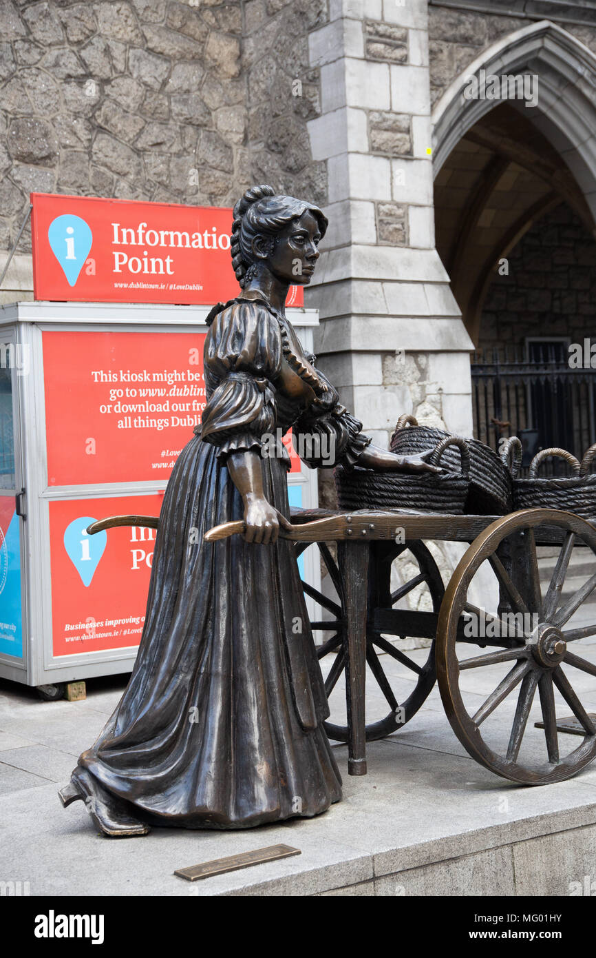 DUBLIN, IRELAND- April 25th, 2018: the famous Molly Malone statue in ...