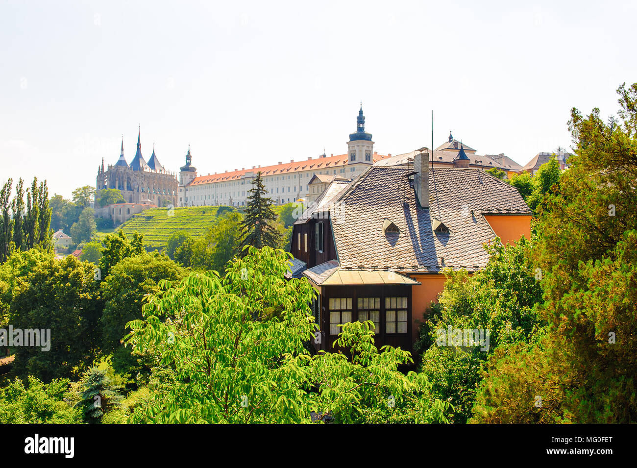 Panorama of a castle Stock Photo - Alamy