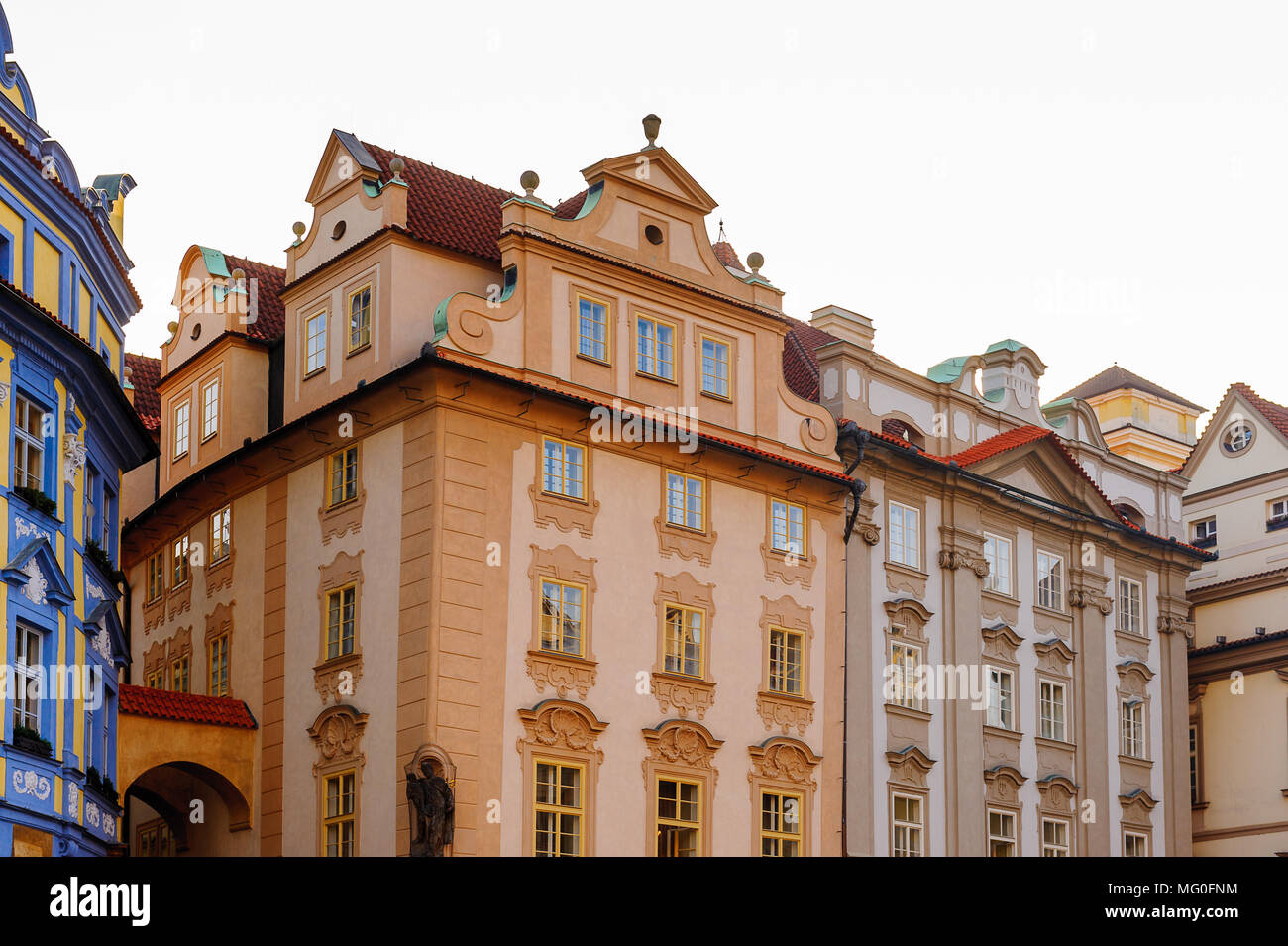 Beautiful colorful architecture of Prague. Czech Republic Stock Photo ...