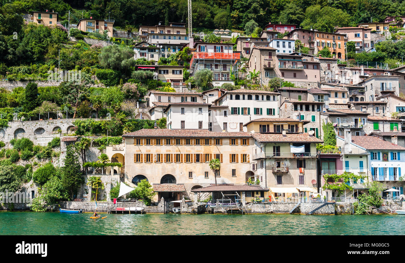 Close view of the village of Gandria, Switzerland Stock Photo - Alamy