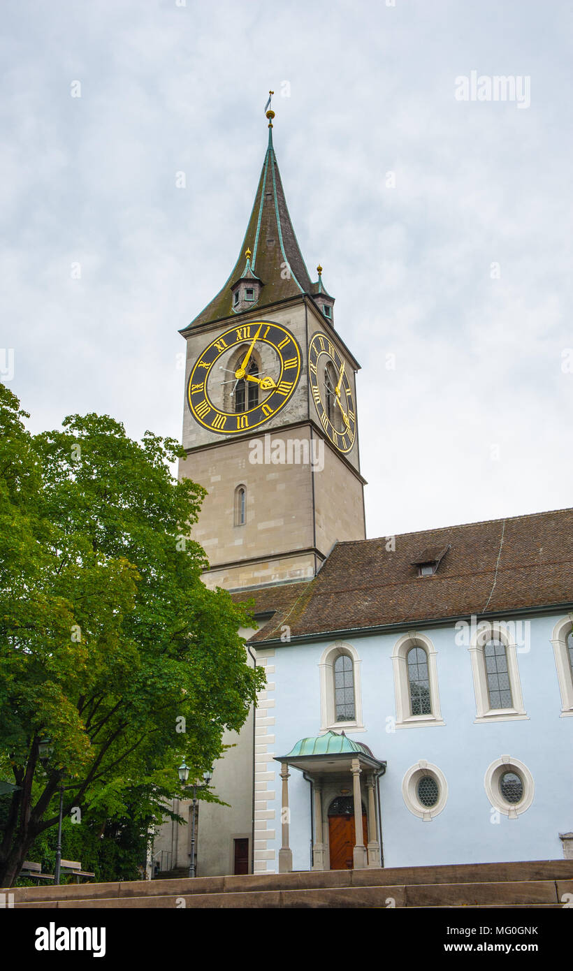 St. Peter church clock tower, one of the four main churches of the old ...