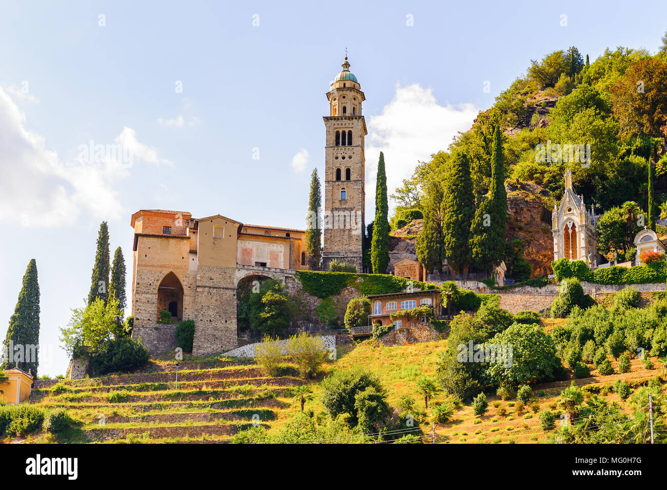 Maria del Sasso Church, Morcote Tessin, Switzerland Stock Photo - Alamy