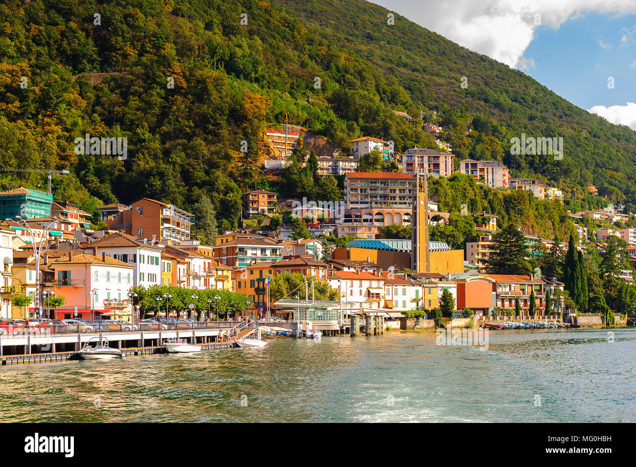 Lake of Lugano, beautiful view Stock Photo - Alamy