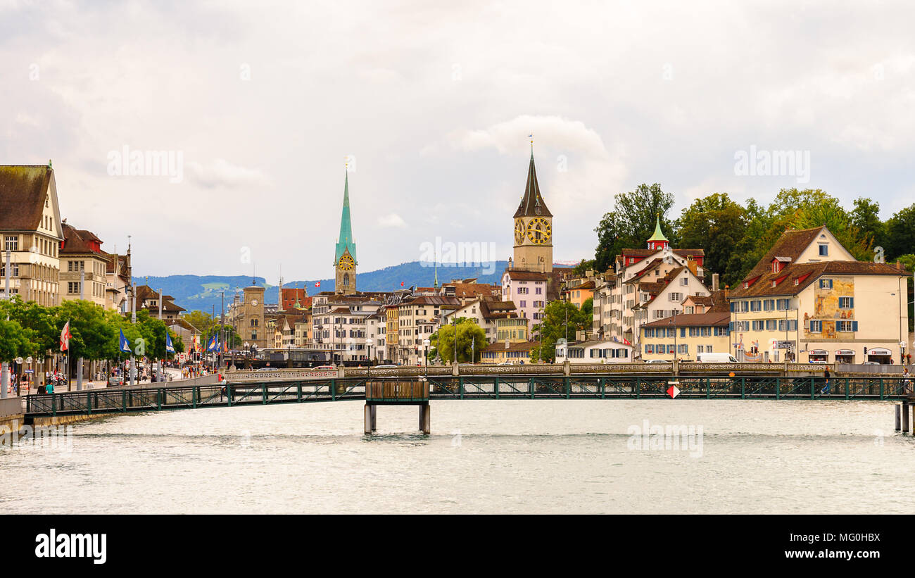 Limmat river sunrise in zurich hi-res stock photography and images - Alamy