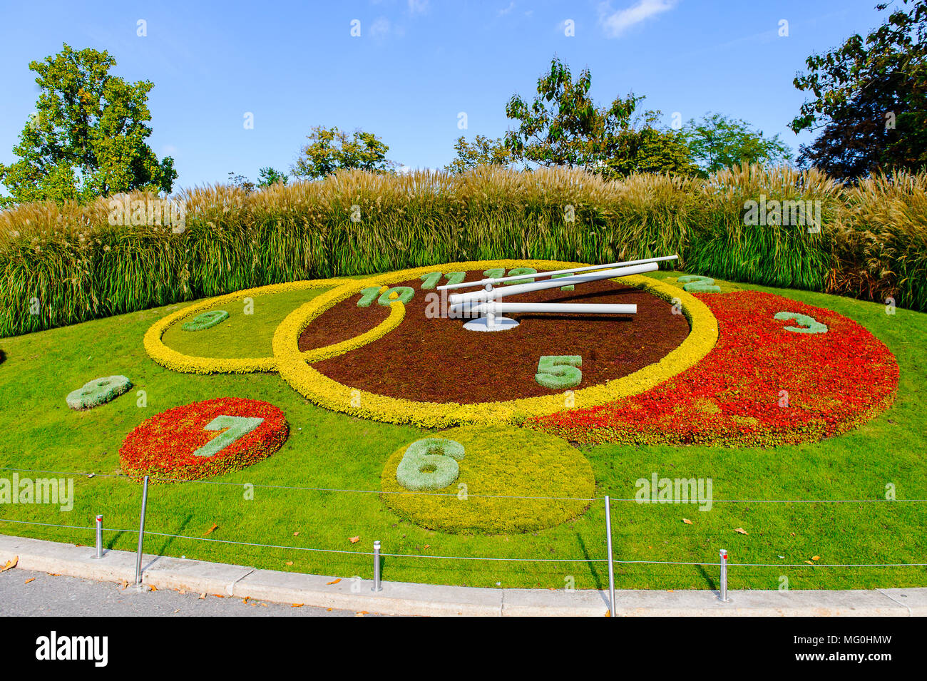 Artificial clock of Geneva, Switzerland Stock Photo - Alamy